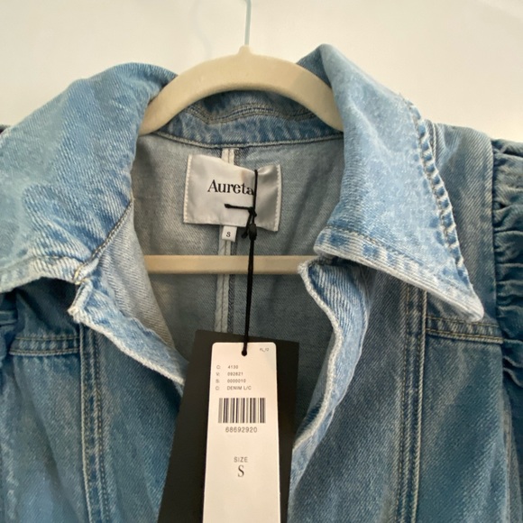 Anthropologie | Dresses | Nwt Anthropologie Aureta Studios Denim Puff ...